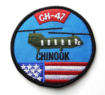BOEING CH-47 CHINOOK TWIN ENGINE HELICOPTER EMBROIDERED PATCH 3 INCHES ...