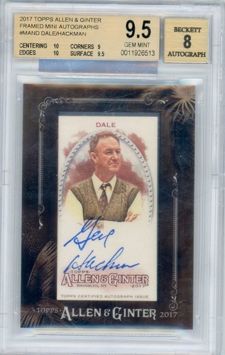 Gene Hackman 2017 Topps Allen Ginter Framed Mini Autograph BGS 9.5 ...