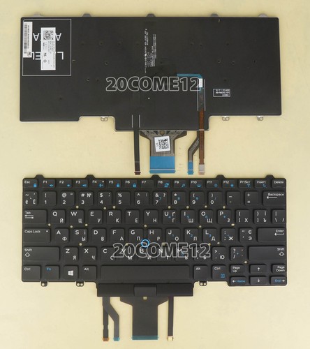 For DELL Latitude 5450 5480 5488 7480 Keyboard Backlit Pointer Ukraine ...