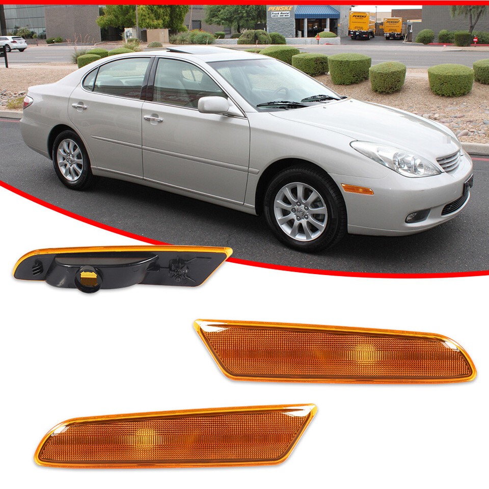 Front Side Marker Lights Amber Lens Housings For 02-03 Lexus ES300 & 04 ...