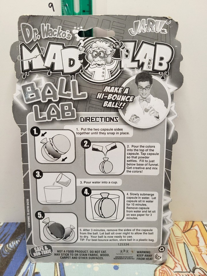 Brand New Dr. Wacko’s Mad Lab Ball Lab Create A Bouncy Ball Kit Sealed ...