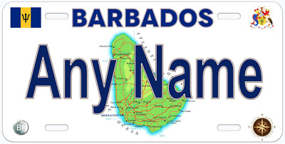 Barbados Caribbean Any Name Personalized Novelty Car License Plate | eBay