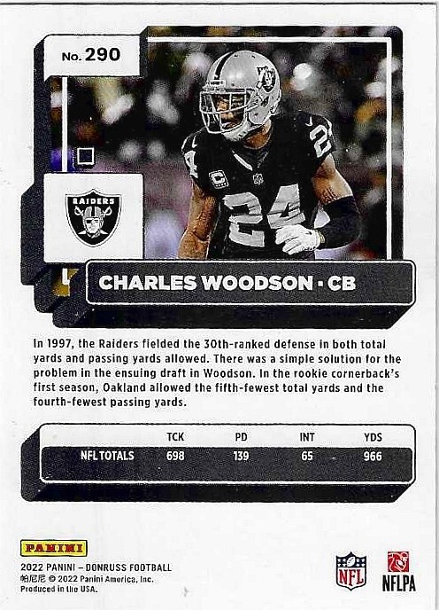 Charles Woodson (HOF) Donruss 2022 (G603) | eBay