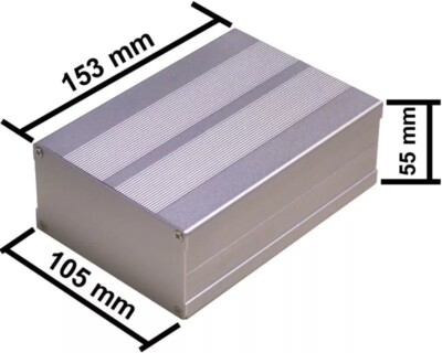 Aluminum Project Box Enclosure Case Electronic 153x105x55mm- Silver ...