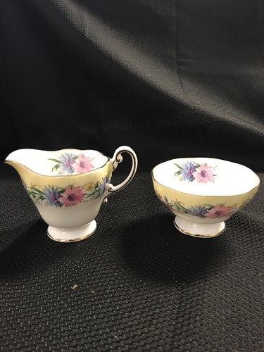FOLEY BONE CHINA, EB 1850, CREAMER and, SUGAR SET UNIQUE CORNFLOWER | eBay