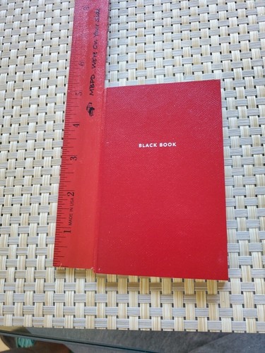 Little Black Book In Red Address Journal Pocket Sized Notebook 5x3 1/4 ...