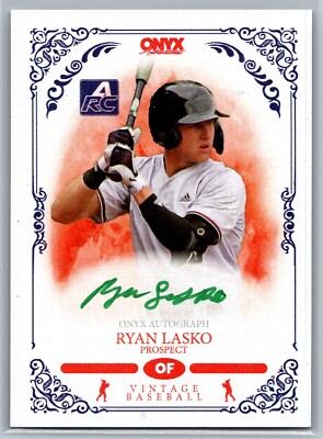 RYAN LASKO Green Ink Rookie On-Card Auto /50 2022 Onyx Vintage EARL ...