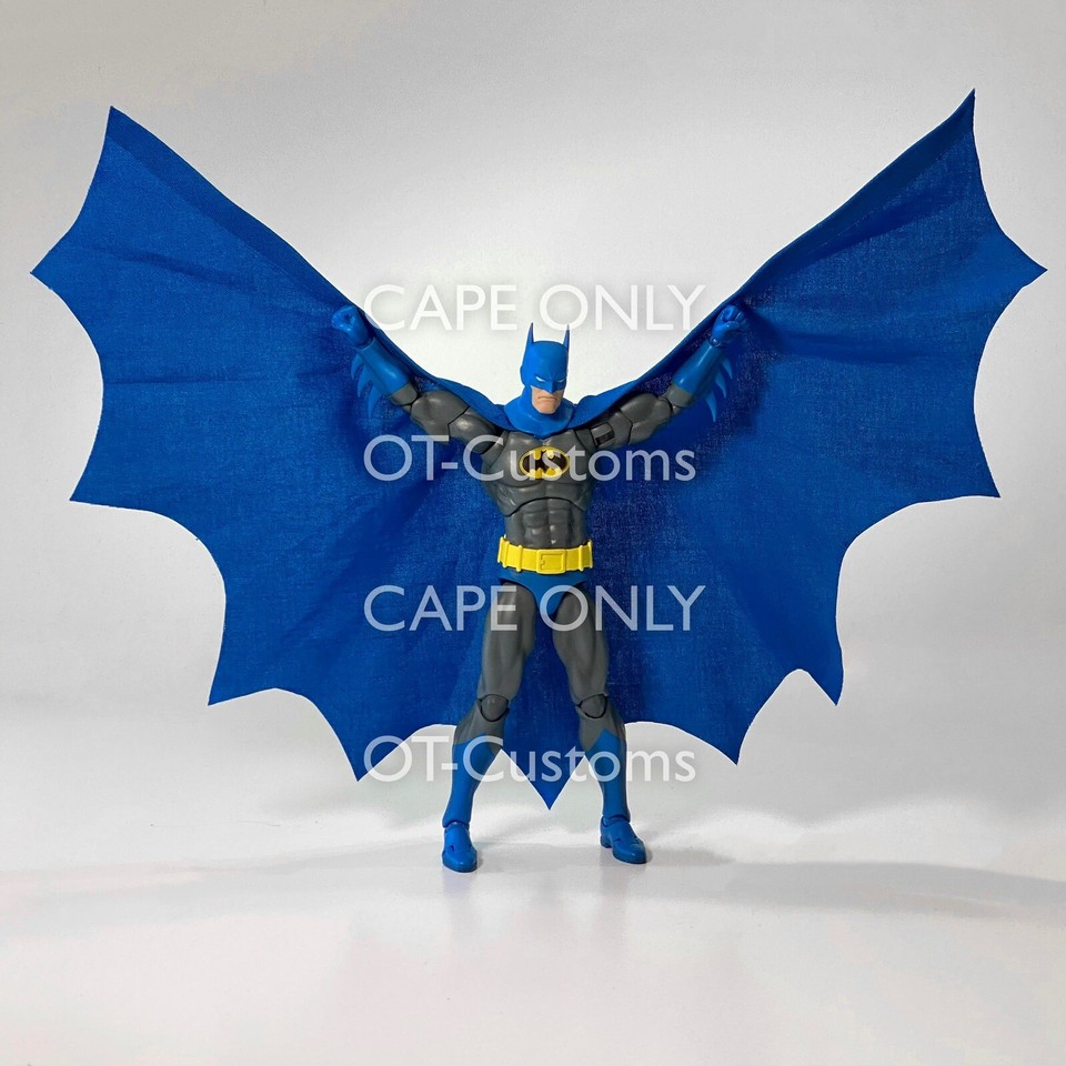 CAPE ONLY Blue Wired Short Cape For MAFEX Knight Crusader Batman | eBay