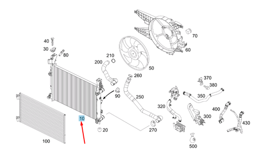 NEW MERCEDES-BENZ CITAN W415 COOLANT RADIATOR A4155000102 ORIGINAL | eBay