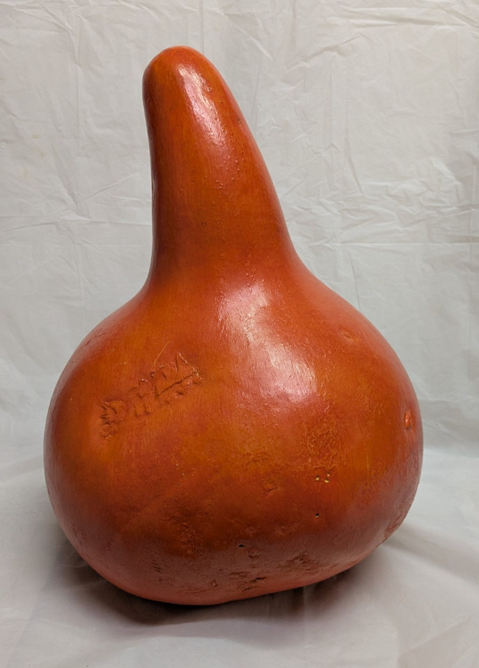 Large 13" Hand Painted Gourd Halloween Pumpkin Jack-O-Lantern | eBay