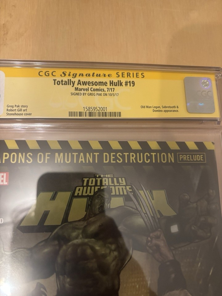 TOTALLY AWESOME HULK #19 First Print CGC 9.6 SS Signed By Greg Pak ...
