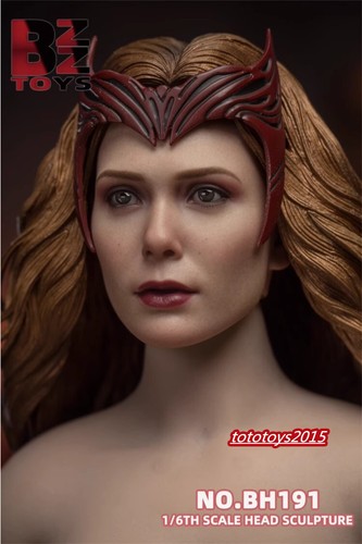 BZZ TOYS 1/6 BH191 Scarlet Witch Wanda Elizabeth Olsen Head Model For ...