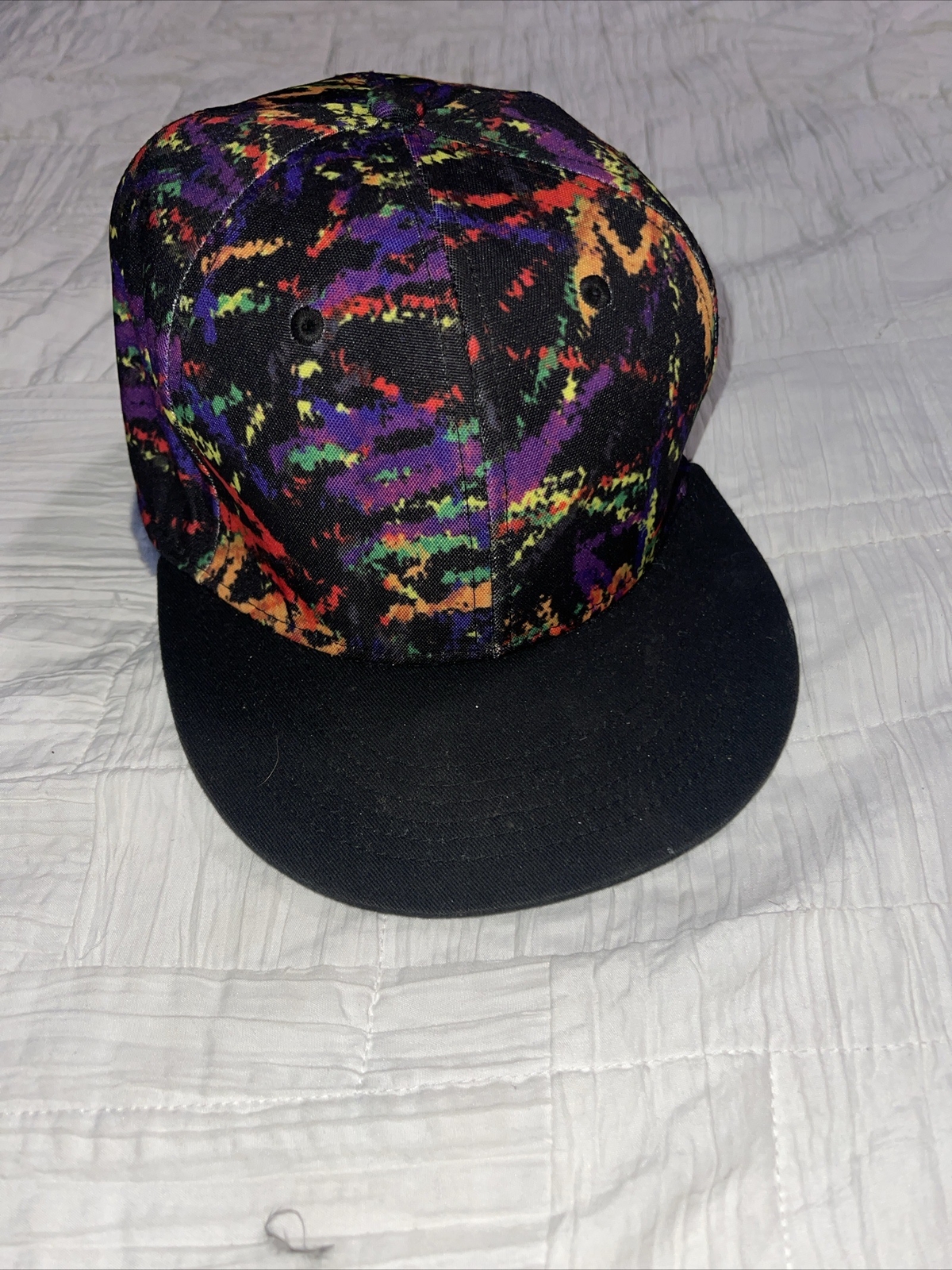 Quanhaigou Adjustable Snapback Hat Unisex Hip Hop/Paint Splatter Baseball Cap | eBay