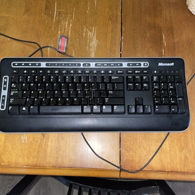 Microsoft Digital Media Keyboard 3000 Model 1343 USB Wired Multimedia ...