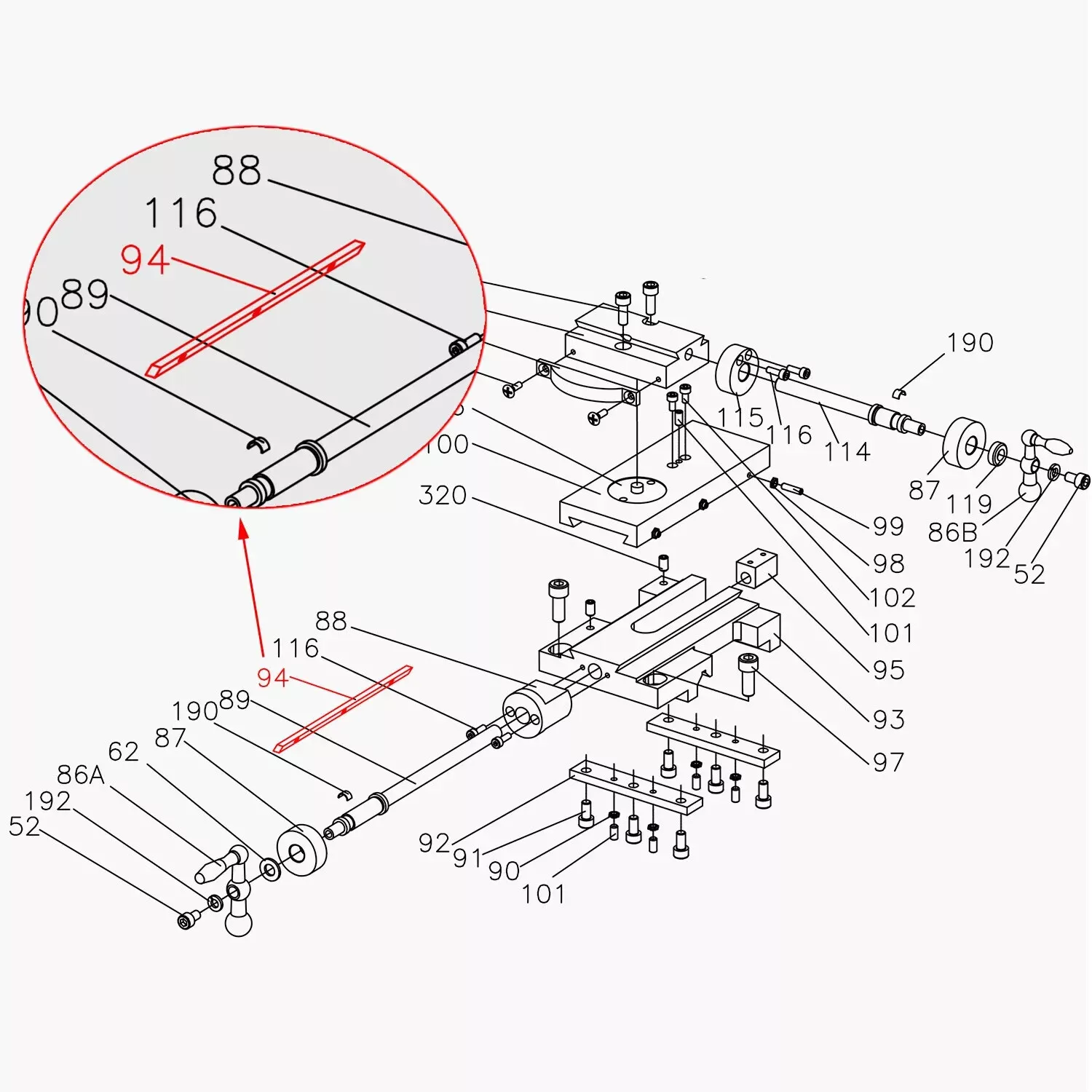 Mini Lathe Cross Slide Gib 150mm for C2/SC2/C3/CX704/G8688/Compact 9/BD ...