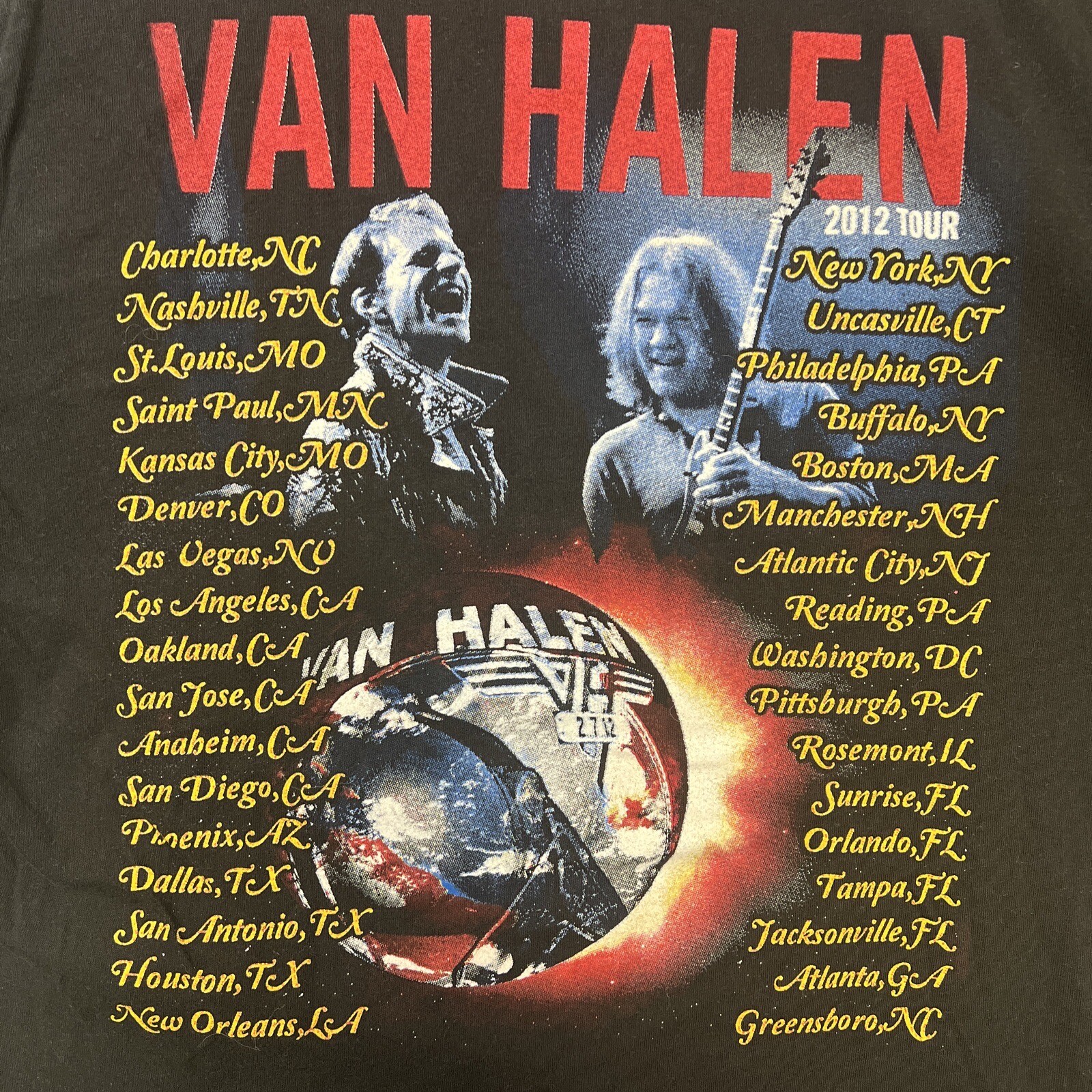 RARE Van Halen 2012 Tour LRG Lifted Research Black Ba… - Gem