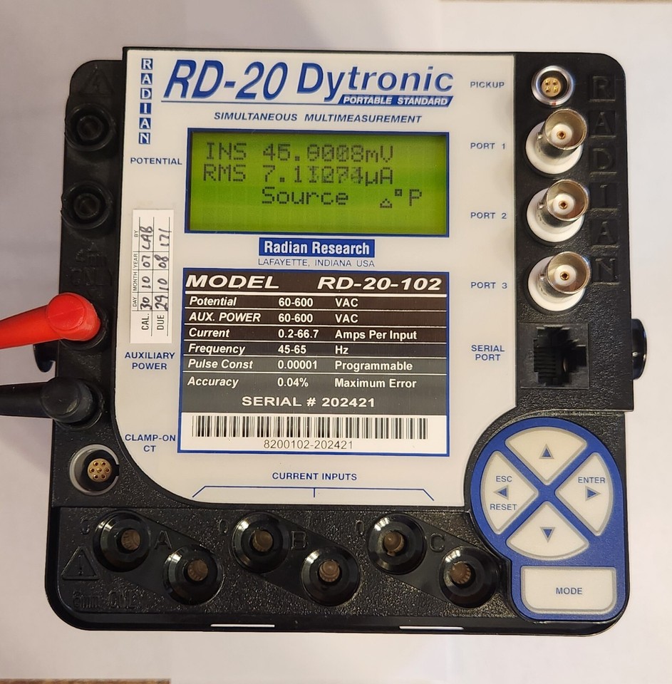 TESTED Radian RD-20-102 Dytronic Portable Watthour Standard | eBay