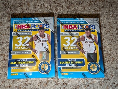Lot of 2 - 2019 Panini NBA Hoops Premium Stock Blaster Box Red Prizm ...