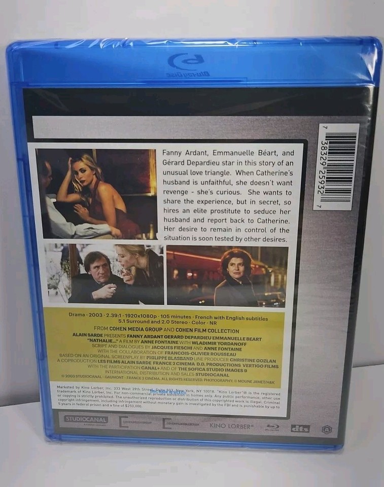 Nathalie (Blu-ray, 2003, Cohen Film Collection) NEW, SEALED, Emmanuelle ...