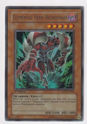 YUGIOH! ELEMENTAL HERO - NECROSHADE - ULTRA RARE 1ST EDITION - YSDJ ...
