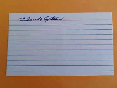 Claude Osteen Signed Index Card - Reds, Senators, Dodgers, Astros ...
