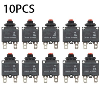 Electrical Protector Switch Fuse 10A Button Fuse HT-01-A WP-01 Reset ...