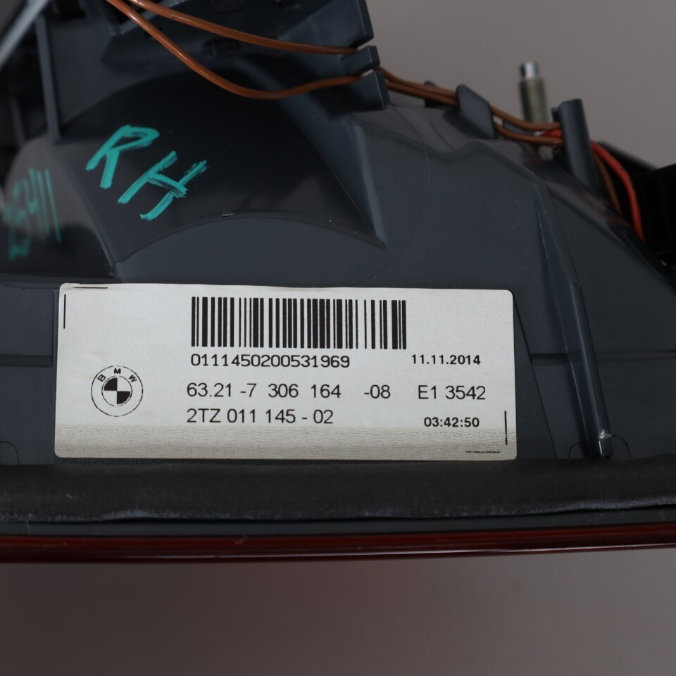 2014-2016 BMW 528i 535i 550i M5 Right Tail Light 63217306164 OEM Used ...