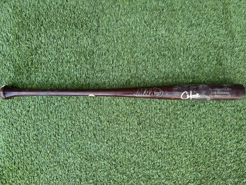LOS ANGELES ANGELS CHRISTIAN MOORE AUTOGRAPHED GAME USED BASEBALL BAT ...