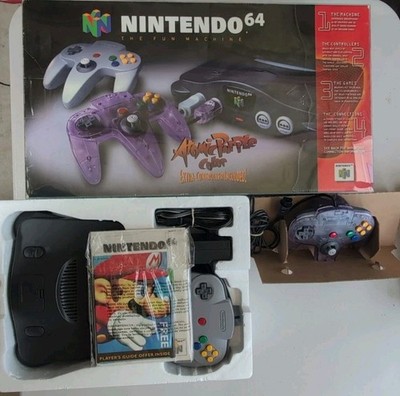 Nintendo 64 N64 Console Complete In Box CIB W/ Atomic Purple Controller ...