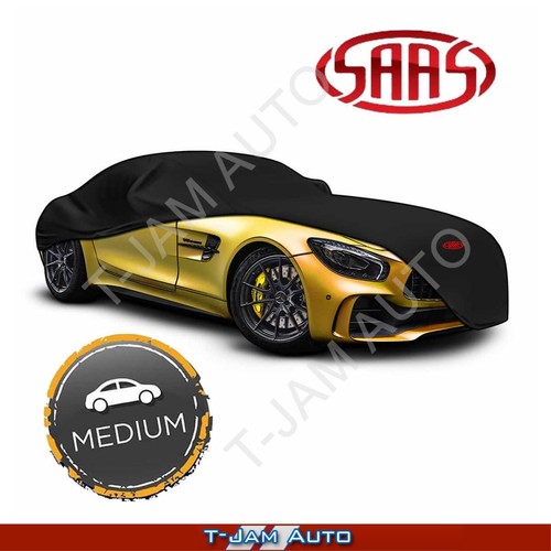 SAAS Show Car Cover Indoor Classic Ultra 4 Way Medium 4.4m - 4.7m Black ...