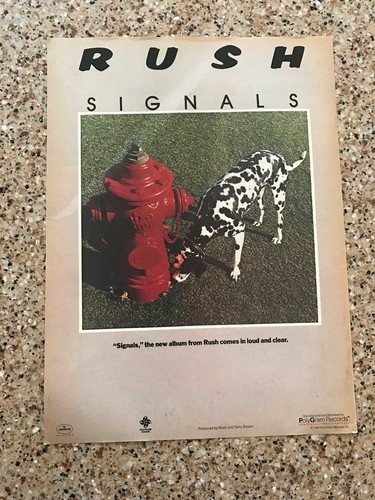 1982 VINTAGE 8X11 ALBUM PROMO PRINT AD FOR RUSH SIGNALS DALMATION ...