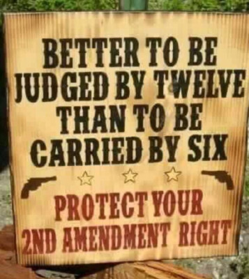 Gun Rights Sticker 3" 2nd Amendment Quote Better To Be Judged By 12 ...
