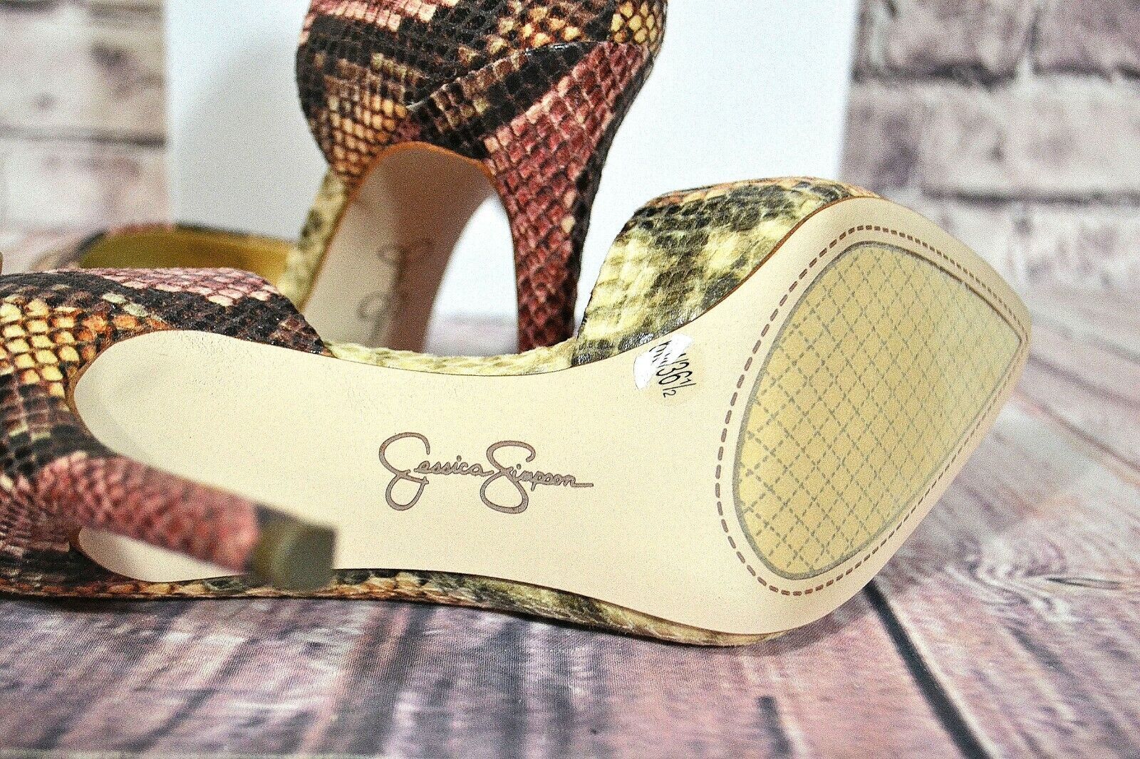 NWT JESSICA SIMPSON JS-PRIZMA MAUVE COMBO COPPER SNAKE PRINT HEEL SHOES ...