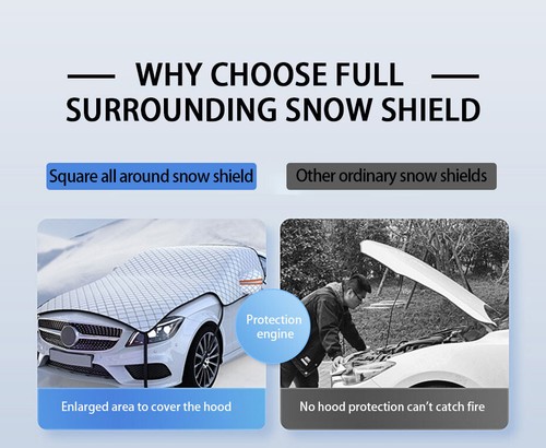 Car Snow Cover Windshield Hood Protector Snowproof Thicken Sun Shade ...
