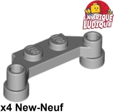 Lego 4X Modified Plate 1X4 Offset Hole Gray 4590 New | eBay