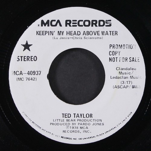 TED TAYLOR: keepin' my head above water MCA 7" Single 45 RPM | eBay