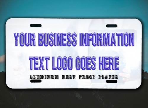 12 X 6" Custom VEHICLE Aluminum Business Limo LICENSE PLATE FRONT CAR ...