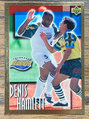 Upper Deck Bandai MLS Gold Card 1997 #3 Denis Hamlett Colorado Rapids ...