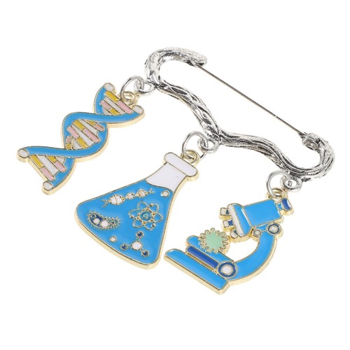 Science Experiment Brooch Microscope Enamel Pins Biological Lapel ...
