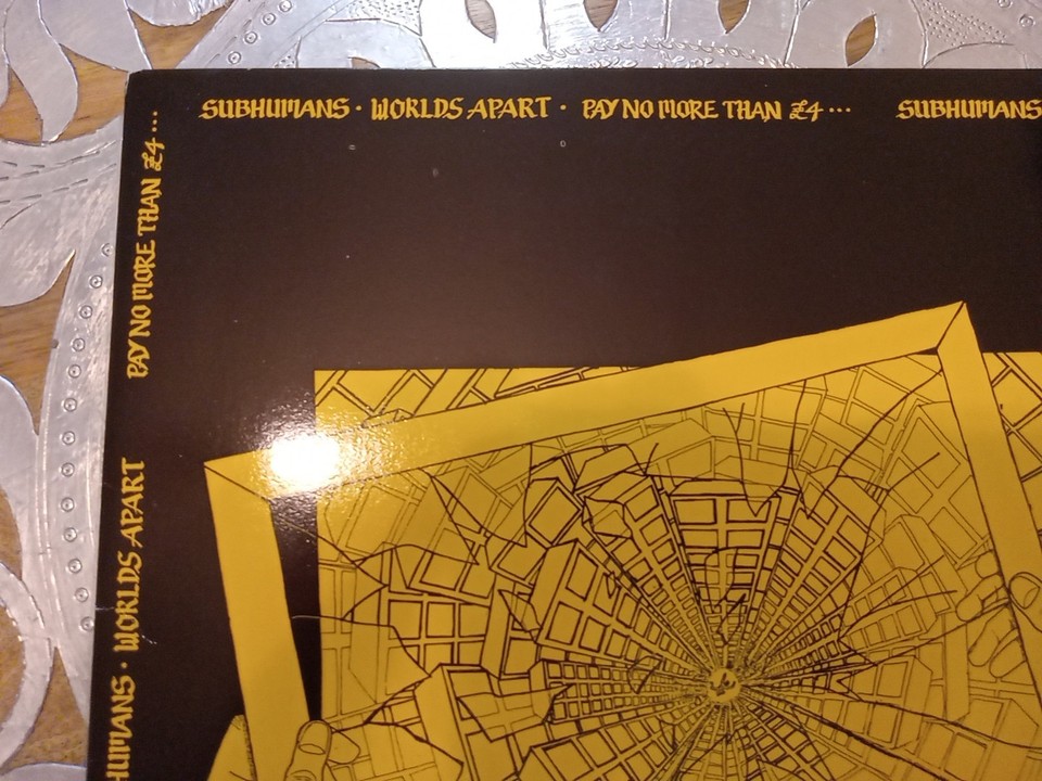 Subhumans - Worlds Apart (LP) 1985 Bluurg Records (FISH 12) Gatefold ...
