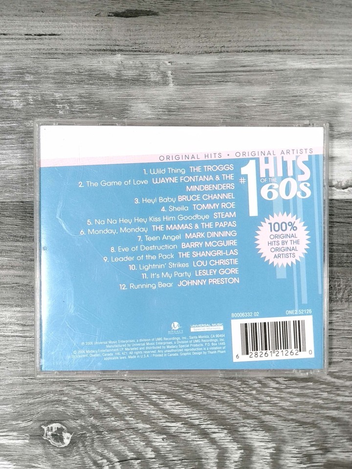 #1 Hits of the 60s CD 2006 Original Artists Compilation | eBay