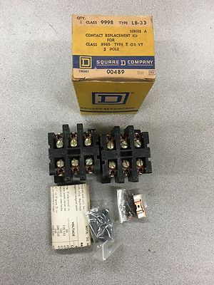 NEW IN BOX SQUARE D CONTACT REPLACEMENT KIT 9998 LB-33 SERIES A | eBay