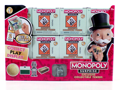 Monopoly Surprise Exclusive Collectible Tokens 16 Blind Boxes & Display ...