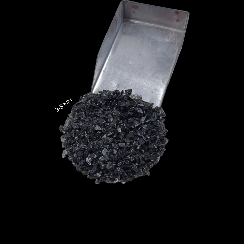 Black Obsidian Gemstone Coarse All Size Stone Healing Powder Woodwork ...