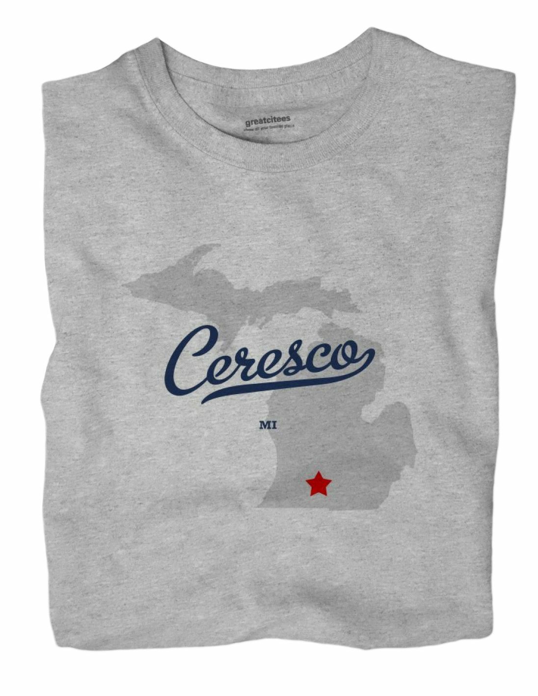 Ceresco Michigan MI T-Shirt MAP | eBay