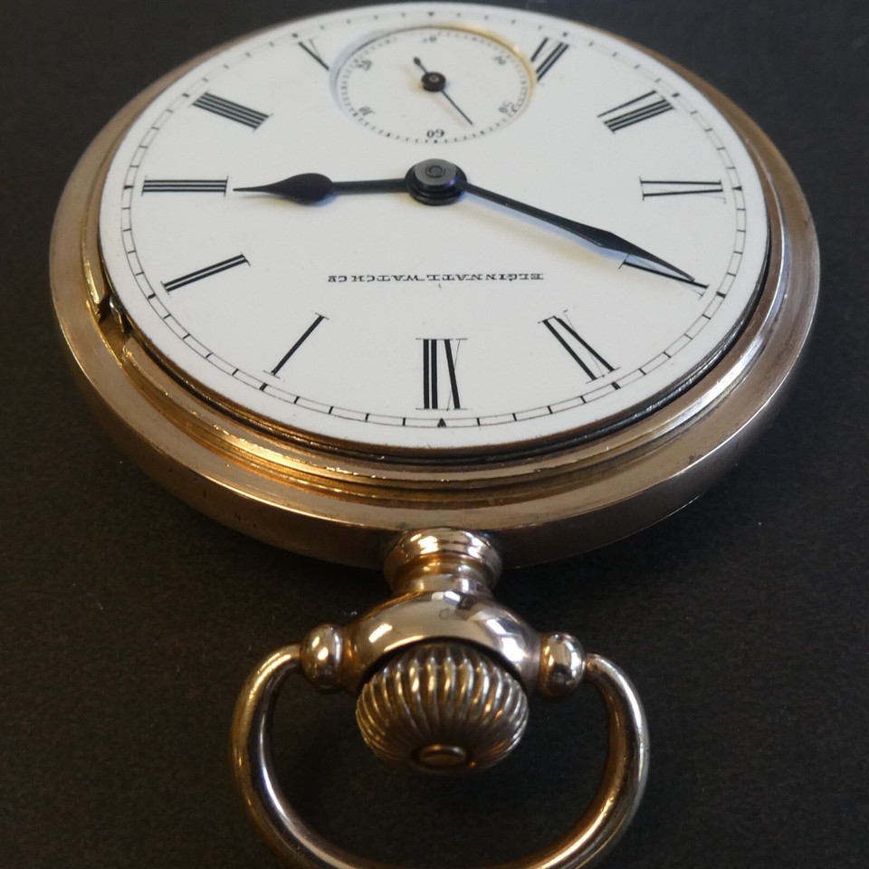 1905 Elgin FATHER TIME Railroad Grade 252 Pocket Watch 18s 21j WORKS ...