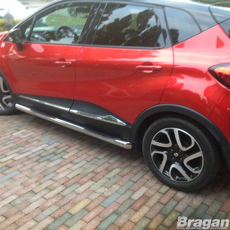 Side Bars + Step Pads - Tapered Ends To Fit Renault Captur 2013 - 2019 ...