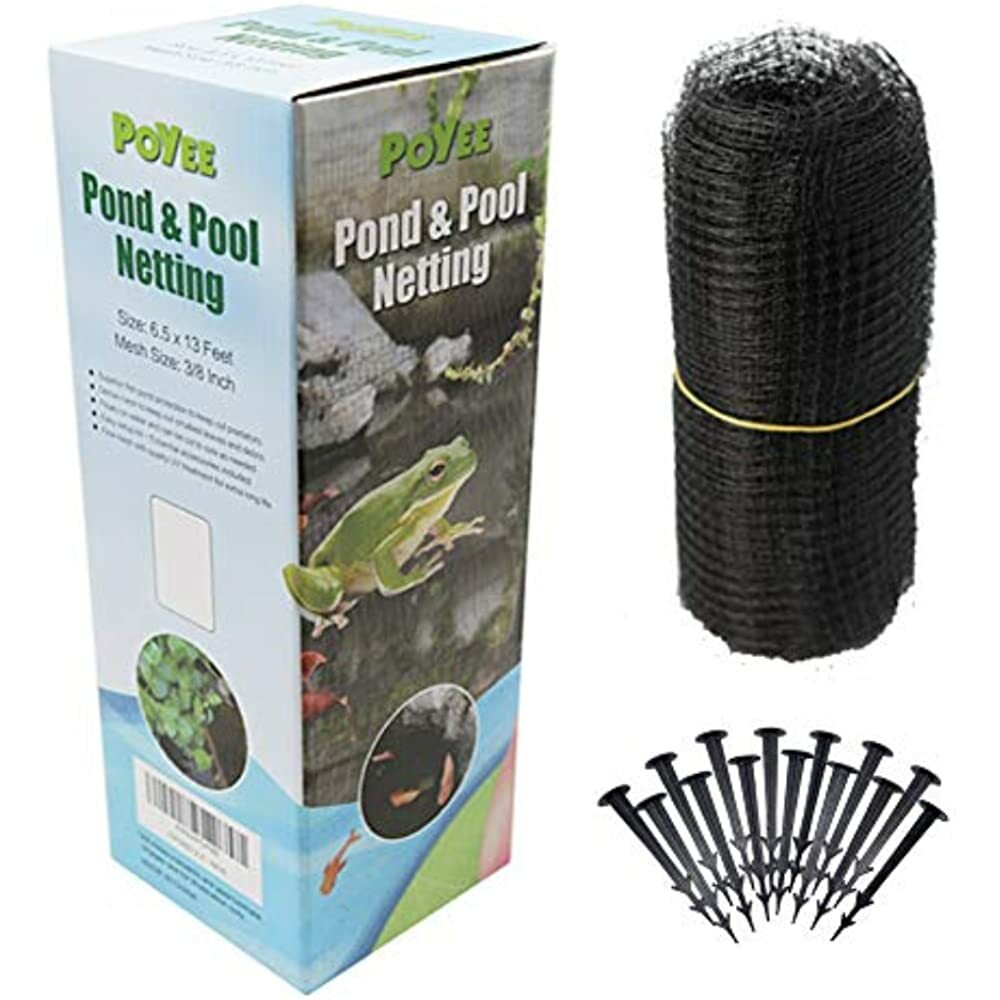 POYEE Pond Netting For Leaves 13 X Feet - Pool Leaf Cover Small Fine ...