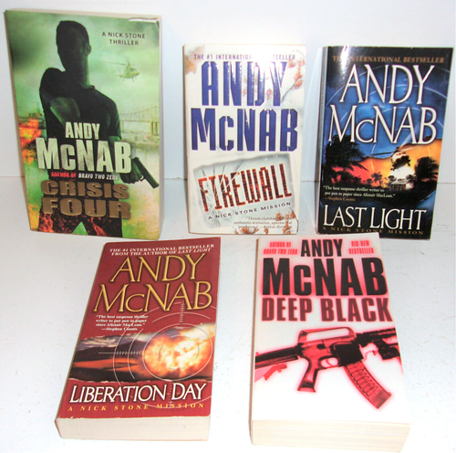 5 Andy McNab books all Nick Stone Mission series Deep Black Firewall ...