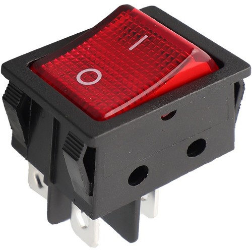 2PCS 30A 250VAC Power Switch with Red Light 4Pin for Welding Machine ...